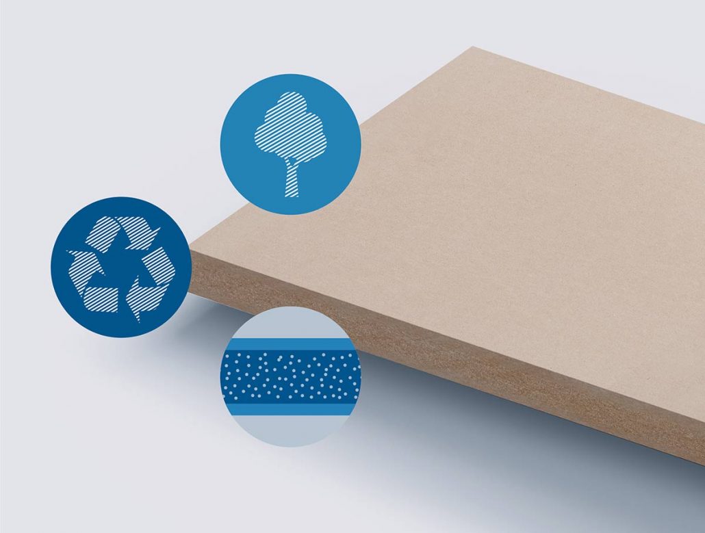 MR mdf con legno riciclato - Fantoni SPA